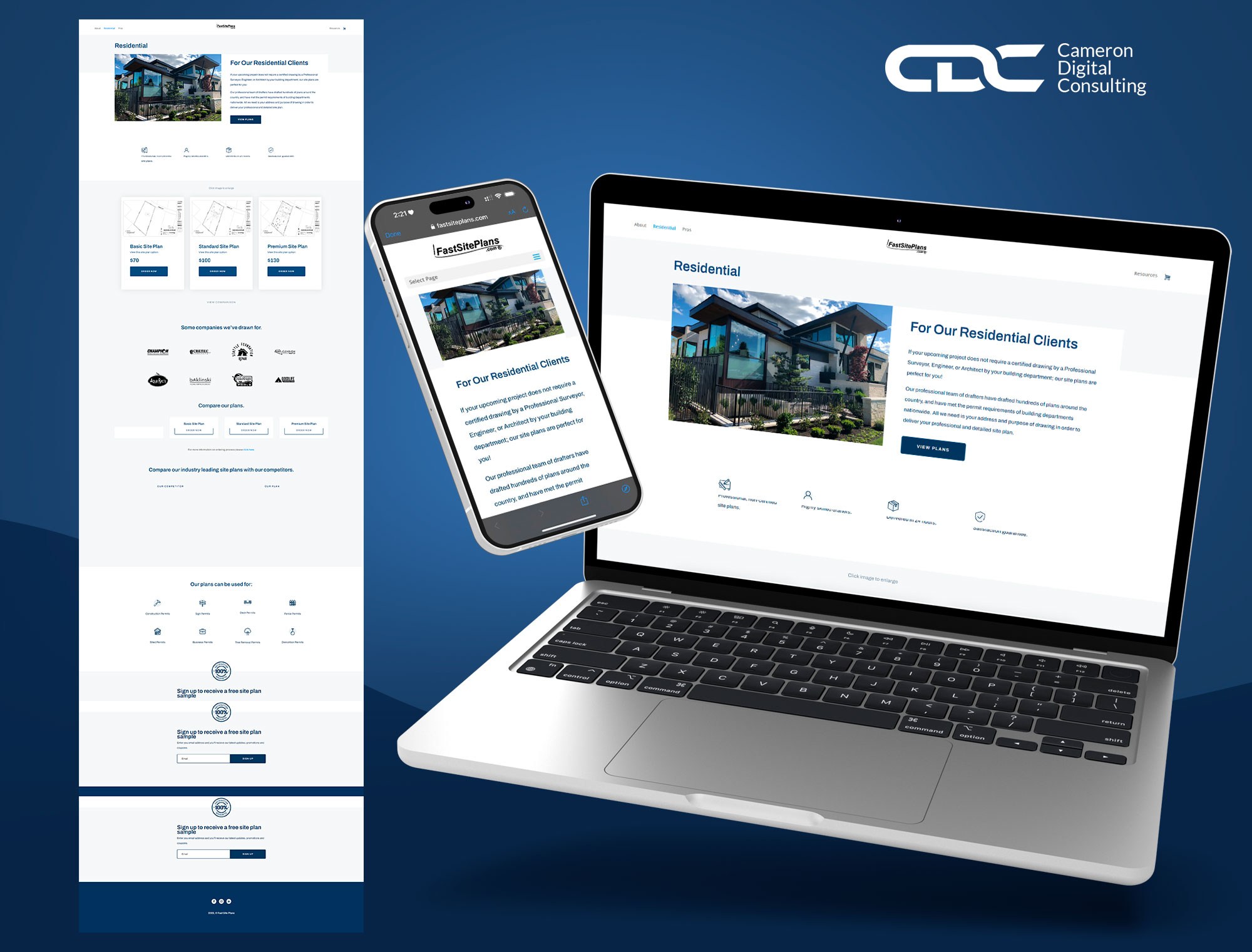 Fast Site Plans - Cameron Digital